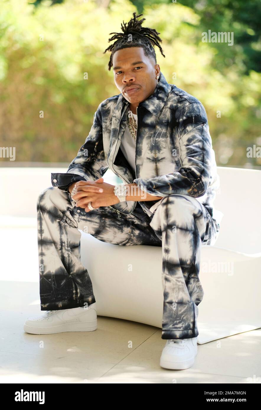 Rapper Lil Baby poses for a portrait, Wednesday, Oct. 5, 2022, in Los ...