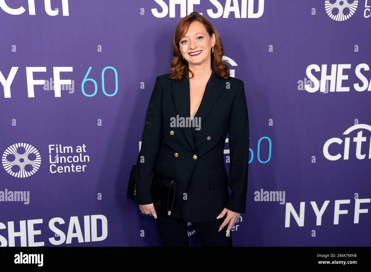 Lauren O'Connor attends the premiere of "She Said" at Alice Tully Hall ...