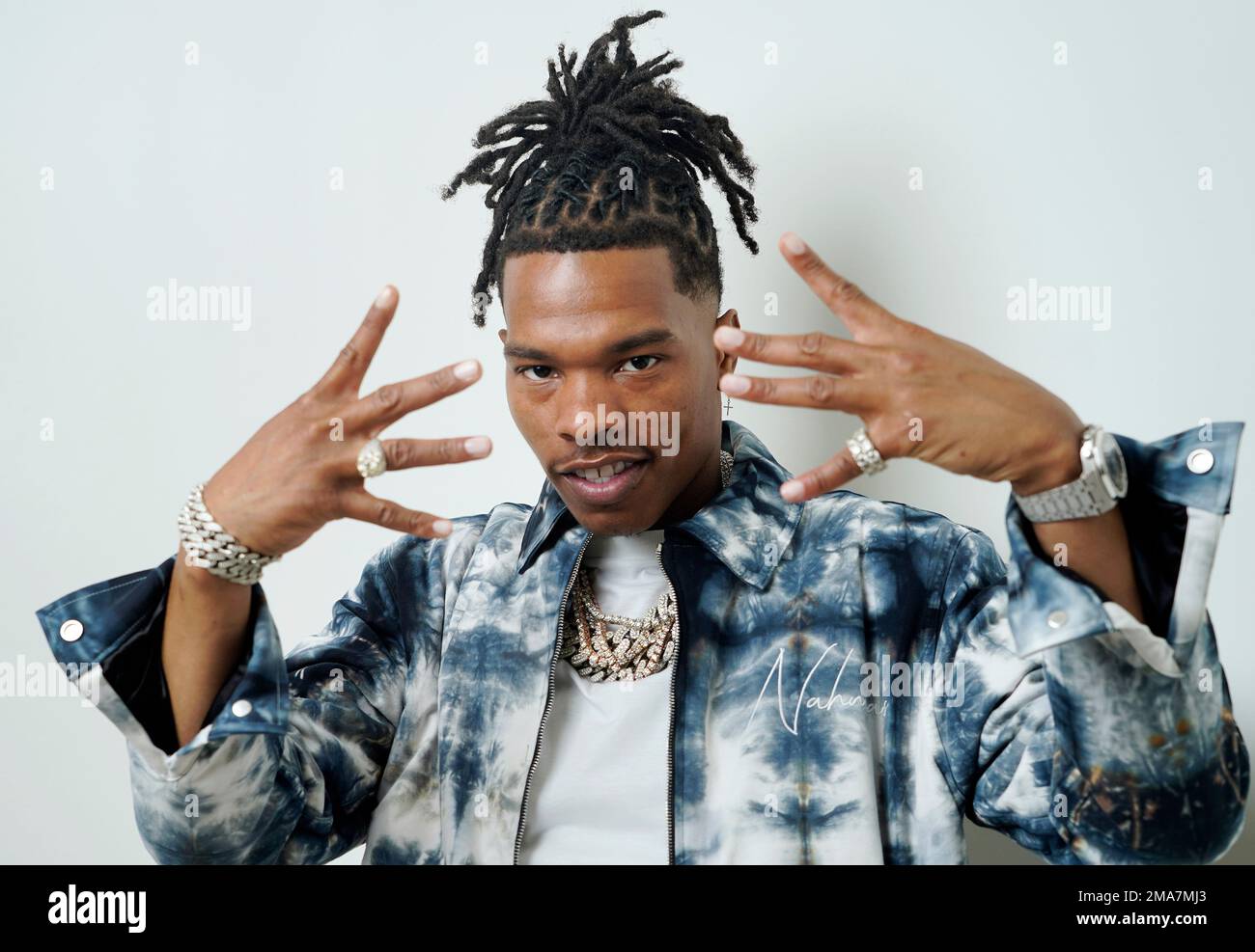 Rapper Lil Baby poses for a portrait, Wednesday, Oct. 5, 2022, in Los ...