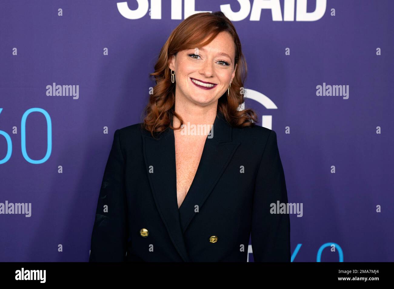 Lauren O'Connor attends the premiere of "She Said" at Alice Tully Hall ...
