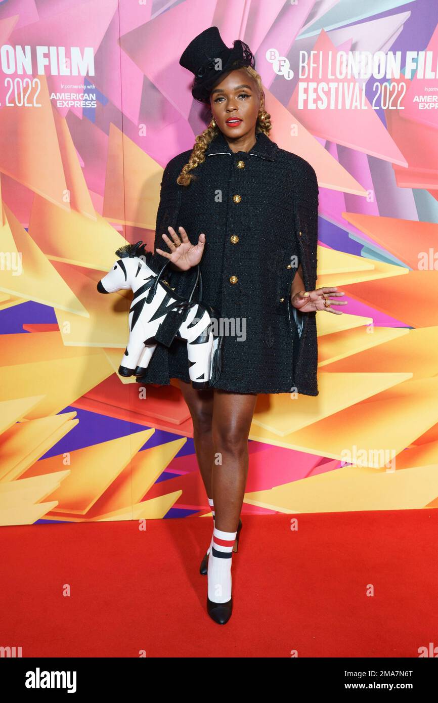 Janelle Monae poses for photographers upon arrival for her Screen Talk at the 2022 London Film ...