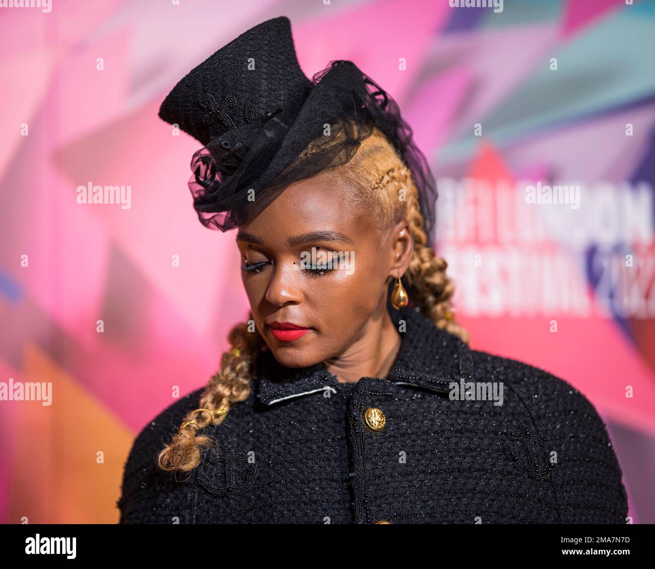 Janelle Monae poses for photographers upon arrival for her Screen Talk at the 2022 London Film ...
