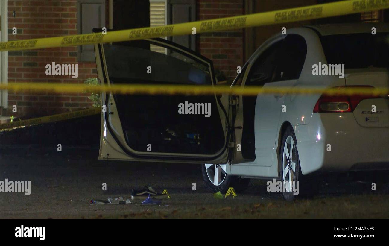 Law enforcement officers work a crime scene in the Hedingham ...