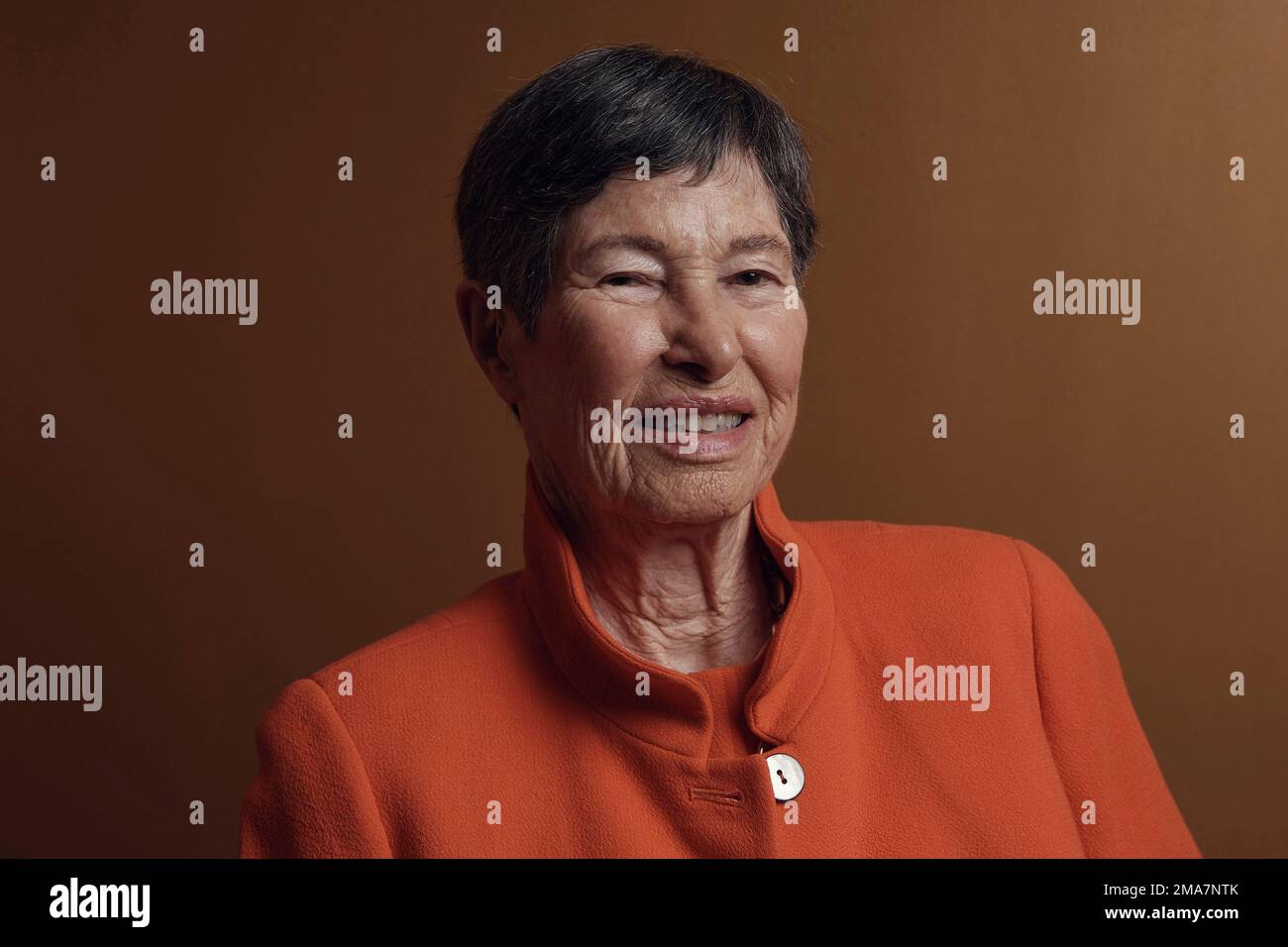 Lyda Hill poses for a picture before the Carnegie Medal of Philanthropy ...