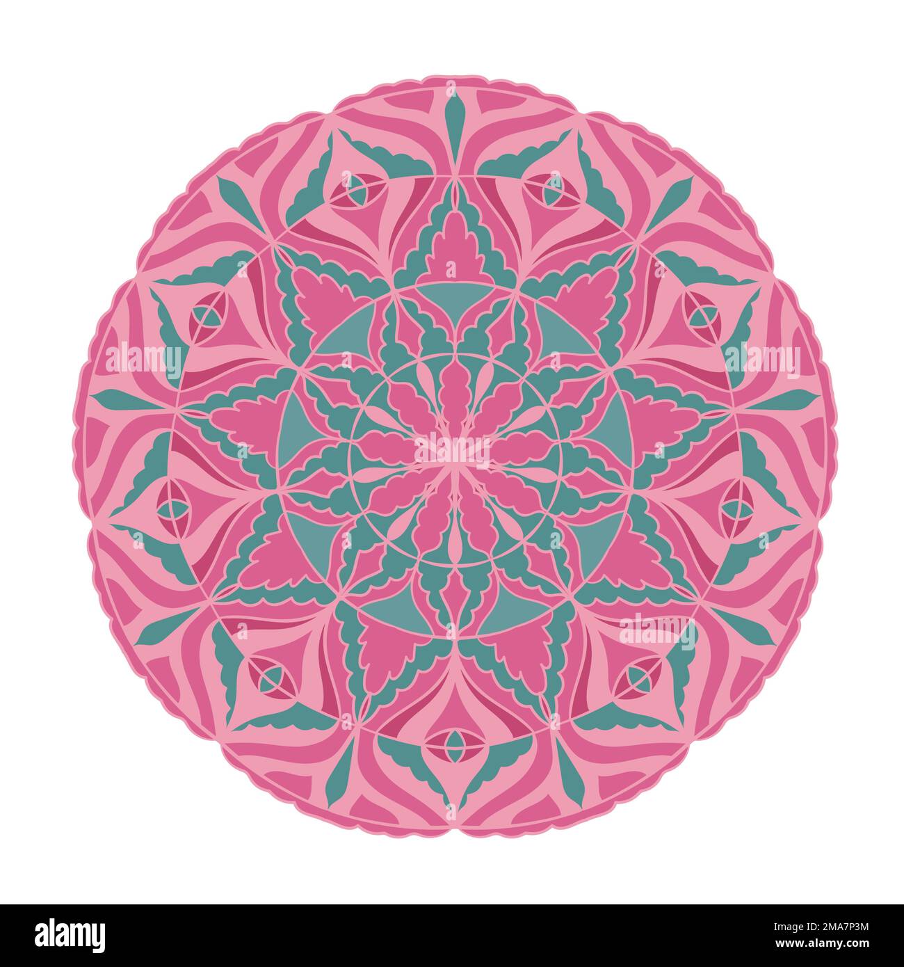 Abstract mandala pattern, vector illustration. Bright ornament. Graphic ...