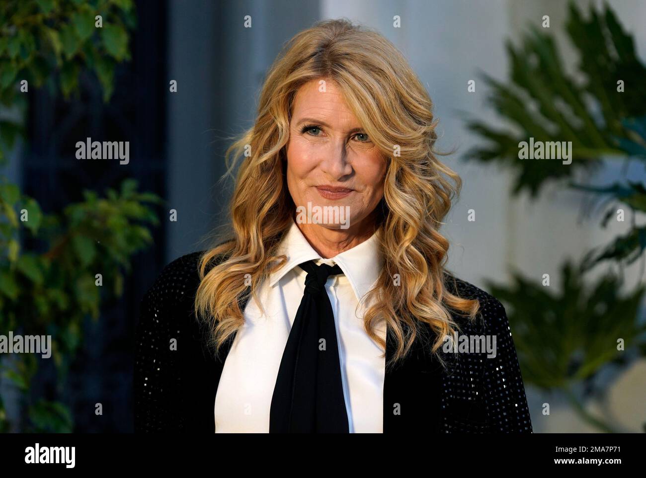 Laura Darn poses at the Ralph Lauren Spring 2023 Fashion Experience on ...