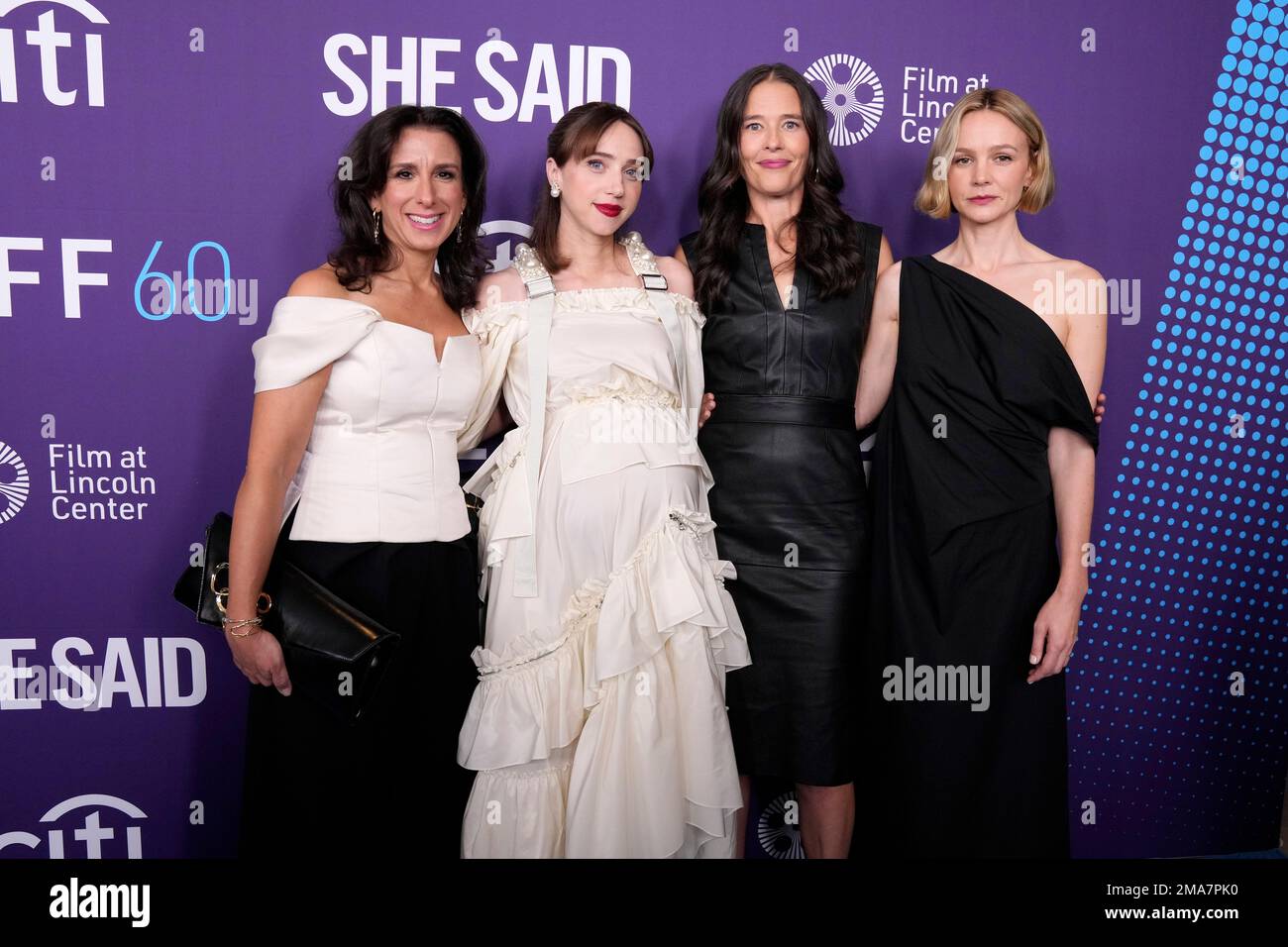 Jodi Kantor, from left, Zoe Kazan, Megan Twohey and Carey Mulligan ...