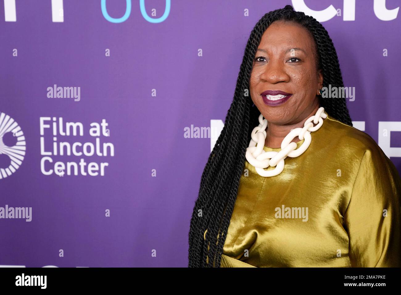 Tarana Burke attends the premiere of "She Said" at Alice Tully Hall ...