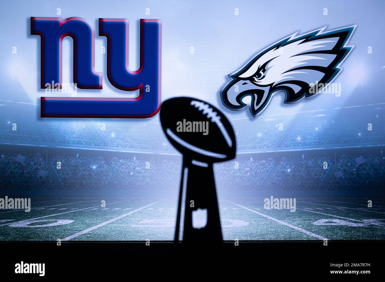 PHILADELPHIA, USA, JANUARY 18, 2023: New York Giants vs. Philadelphia ...