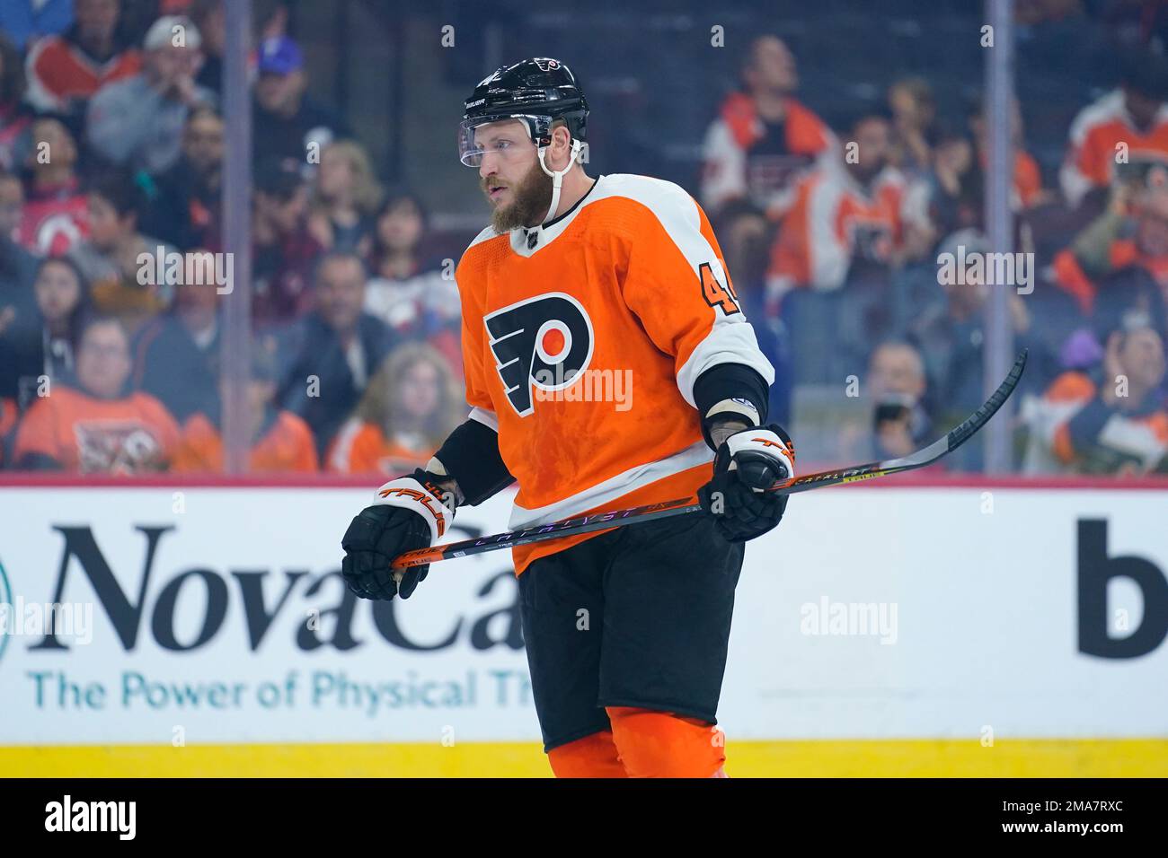 Philadelphia Flyers' Nicolas Deslauriers plays during an NHL hockey ...
