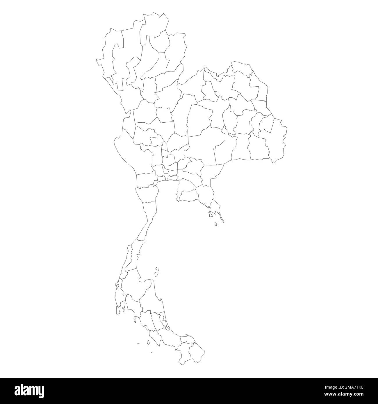 Thailand political map of administrative divisions Stock Vector Image ...