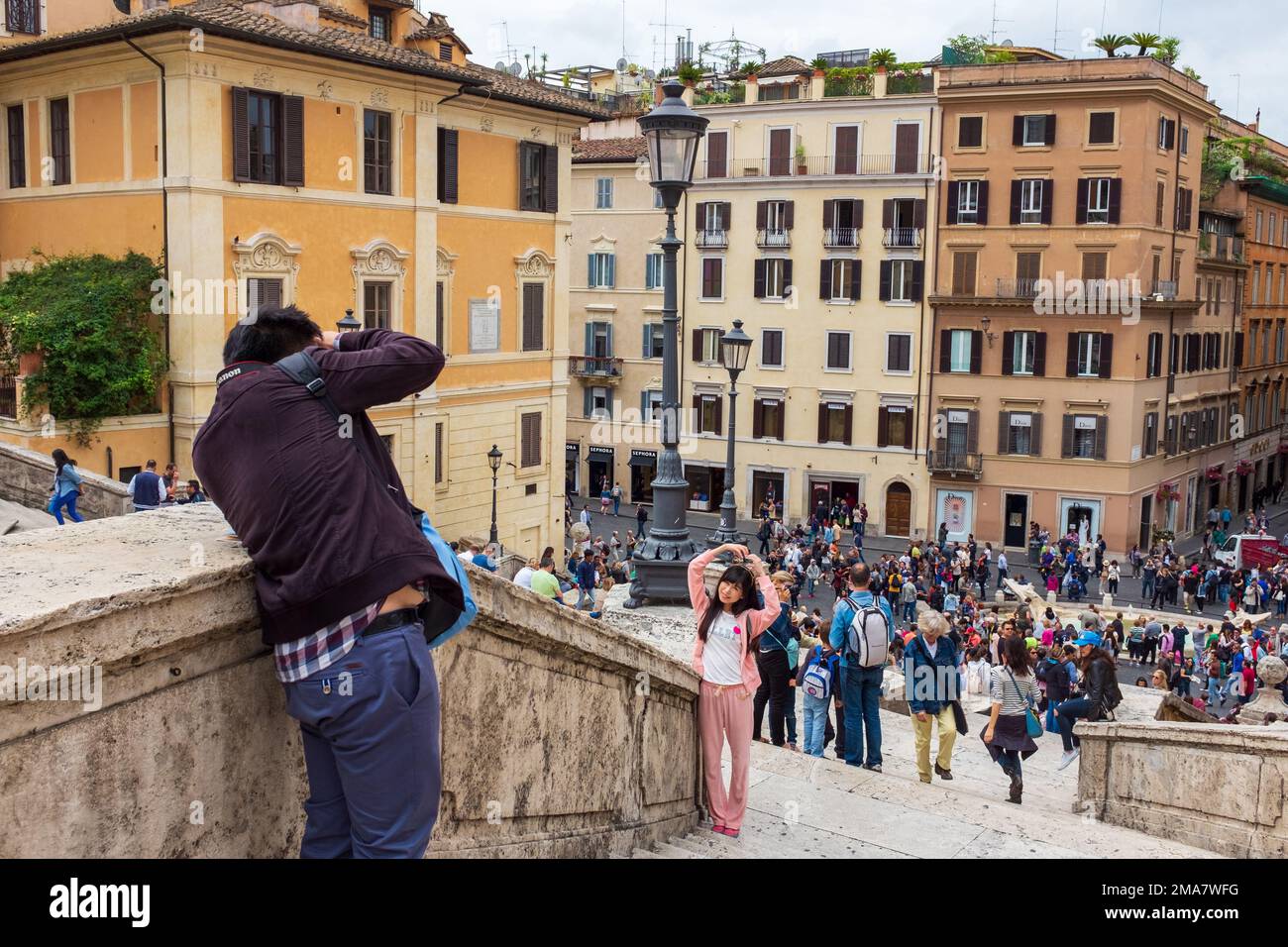 People in Rome the Italian capital Stock Photo - Alamy