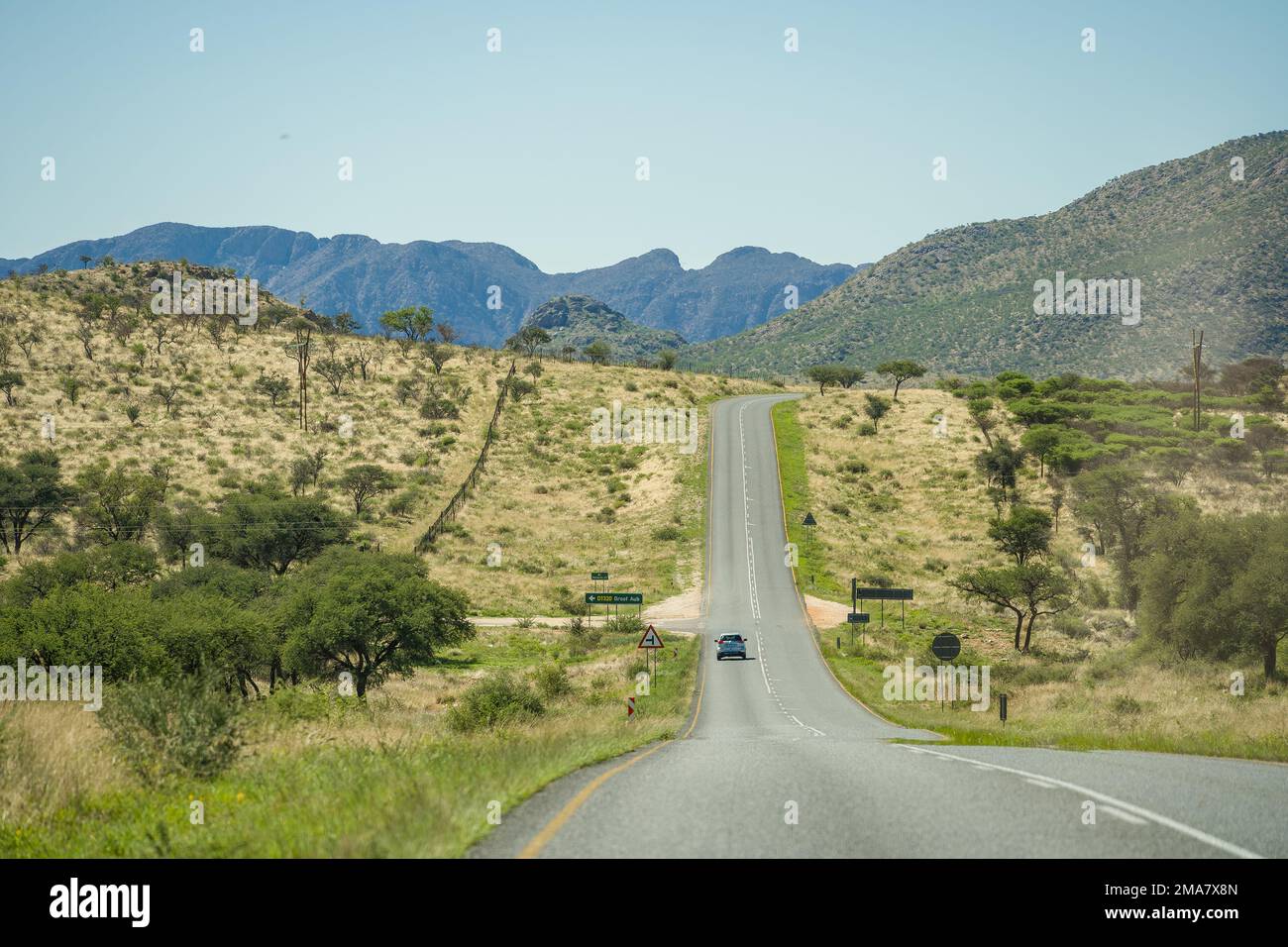 Road in Namibia near Windhoek Stock Photo - Alamy