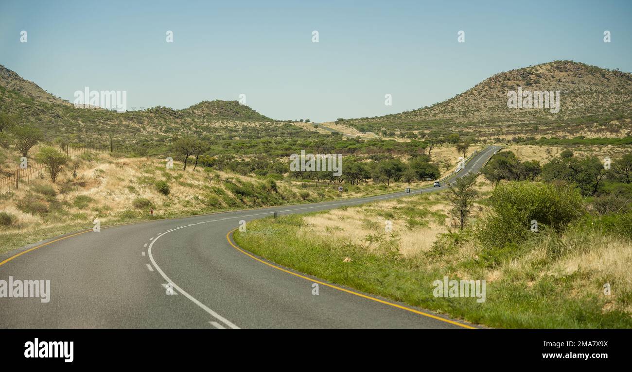Road in Namibia near Windhoek Stock Photo - Alamy