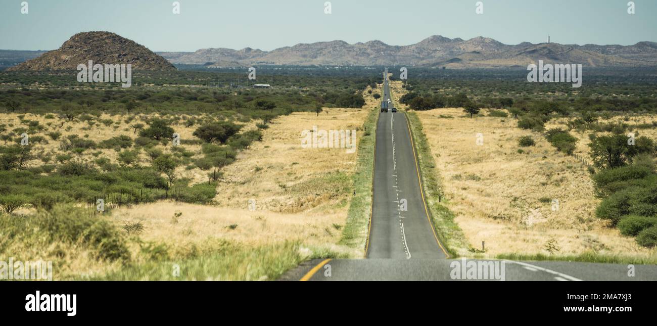 Road in Namibia near Windhoek Stock Photo - Alamy