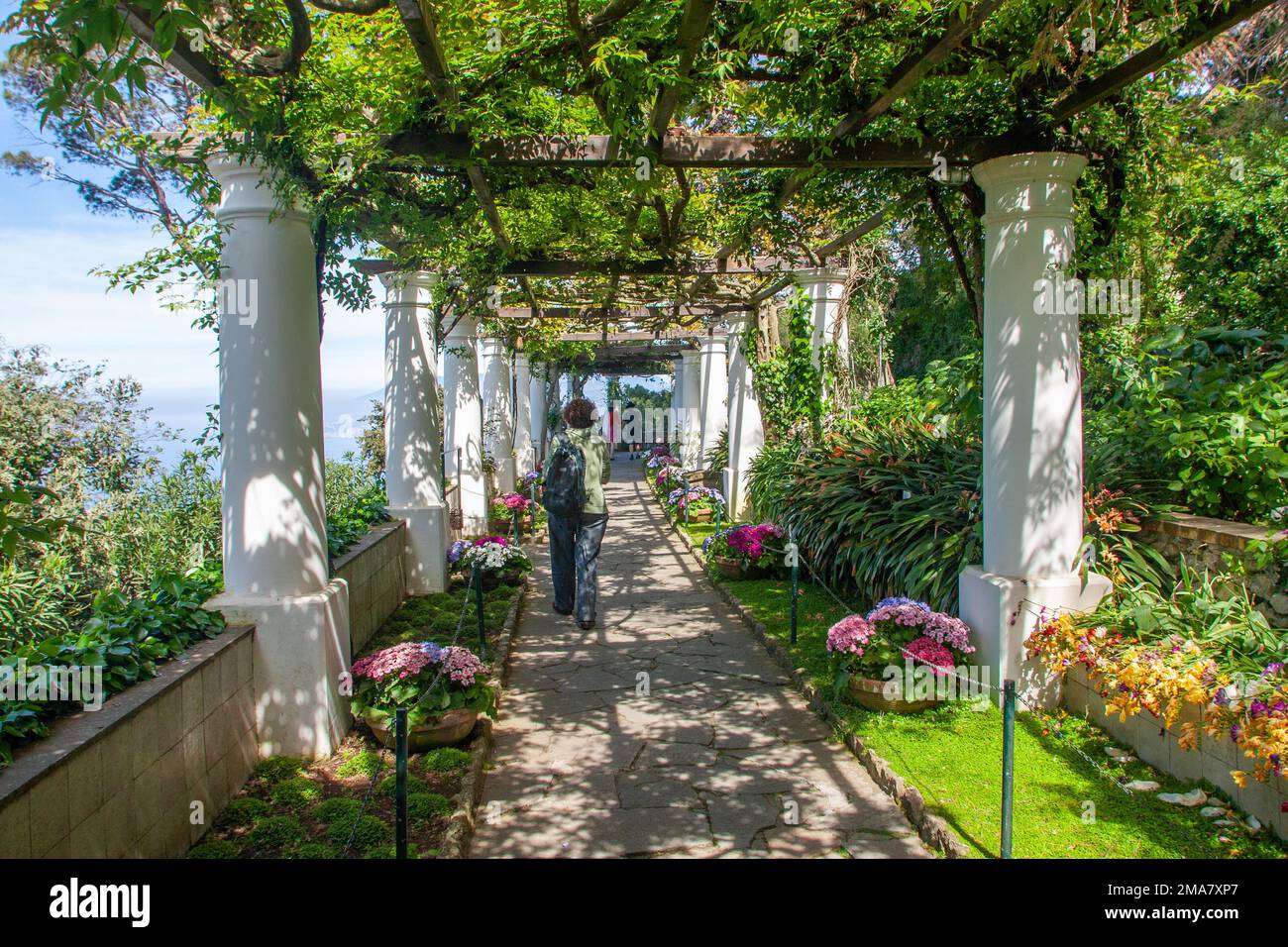 The gardens of Villa San Michele, Capri island, Italy Stock Photo - Alamy