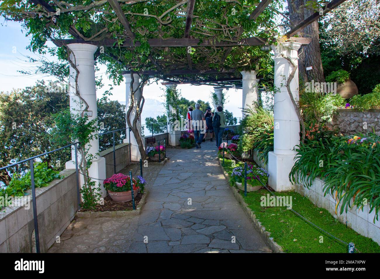The gardens of Villa San Michele, Capri island, Italy Stock Photo - Alamy
