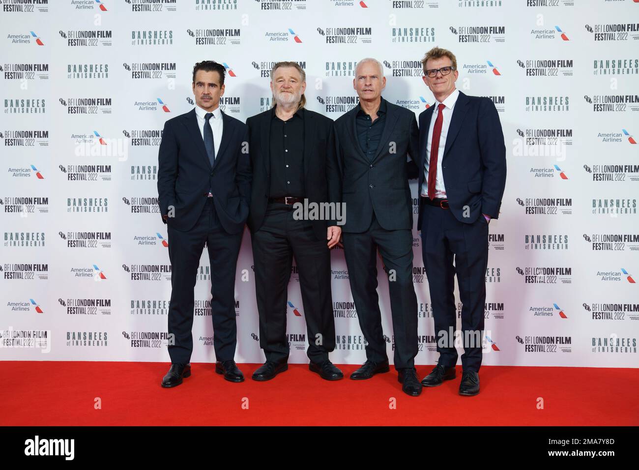 Colin Farrell, from left, Brendan Gleeson, director Martin McDonagh and ...