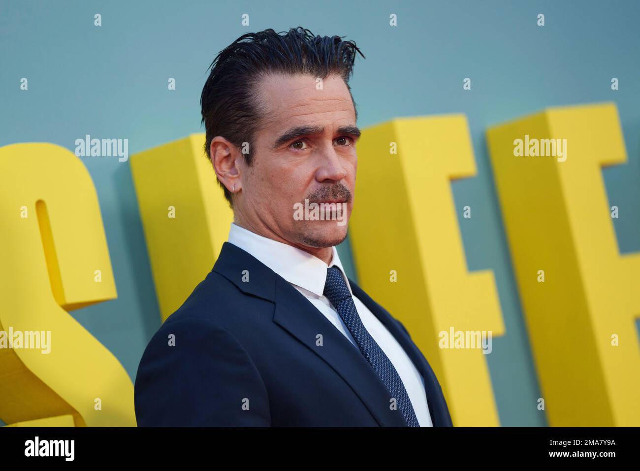 Colin Farrell poses for photographers upon arrival for the premiere of ...