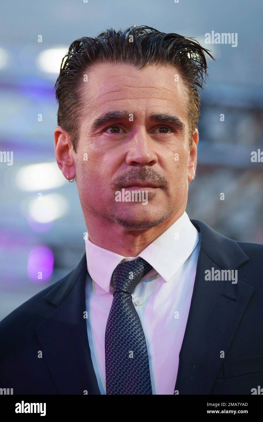 Colin Farrell poses for photographers upon arrival for the premiere of ...