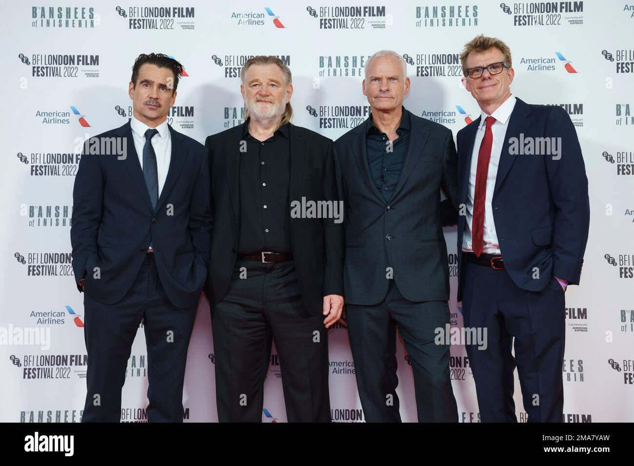Colin Farrell, from left, Brendan Gleeson, director Martin McDonagh and ...