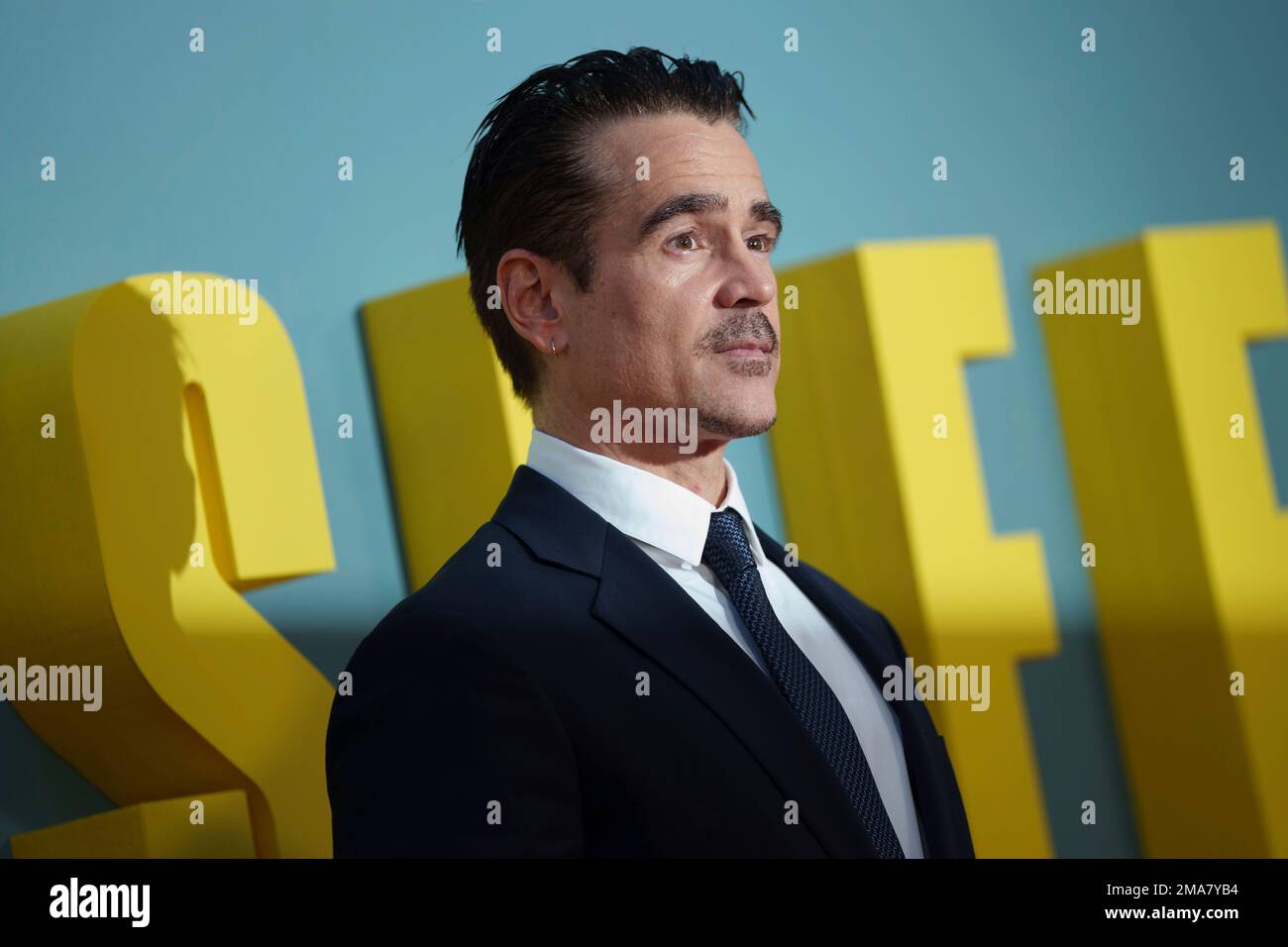 Colin Farrell poses for photographers upon arrival for the premiere of ...