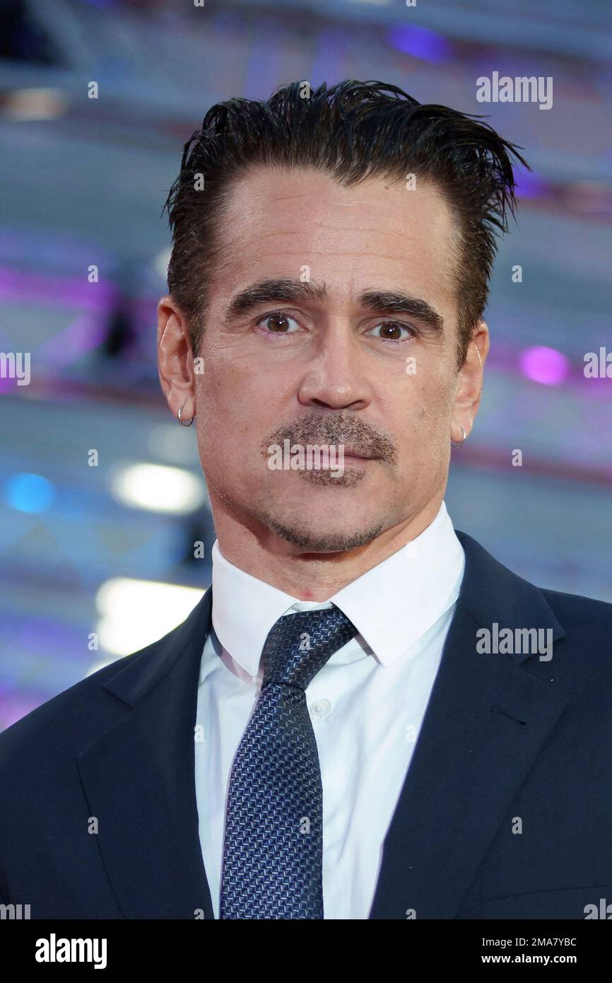 Colin Farrell poses for photographers upon arrival for the premiere of ...