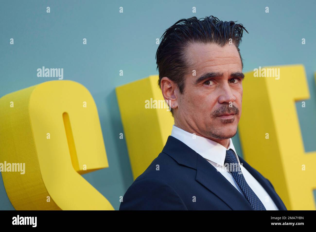 Colin Farrell poses for photographers upon arrival for the premiere of ...