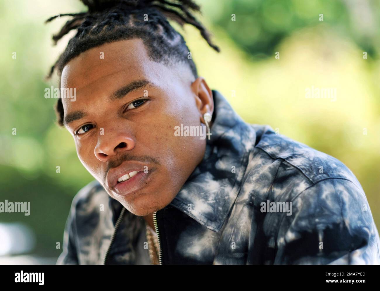 Rapper Lil Baby poses for a portrait on Wednesday, Oct. 5, 2022, in Los ...