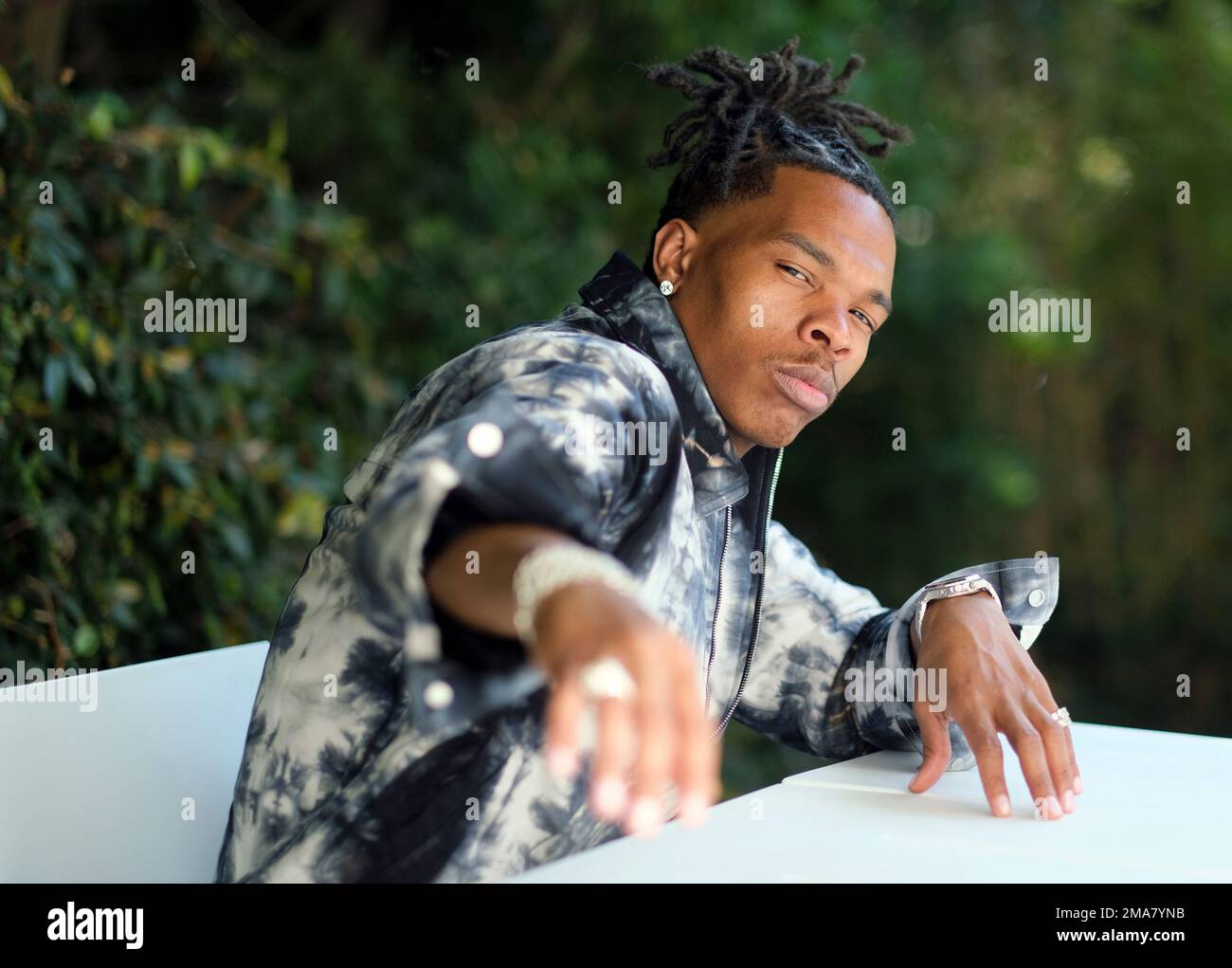 Rapper Lil Baby poses for a portrait on Wednesday, Oct. 5, 2022, in Los ...