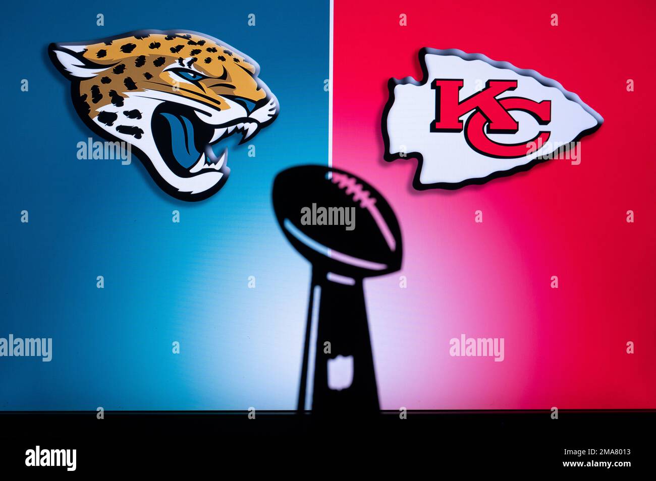 KANSAS, USA, JANUARY 18, 2023: Jacksonville Jaguars vs. Kansas City ...