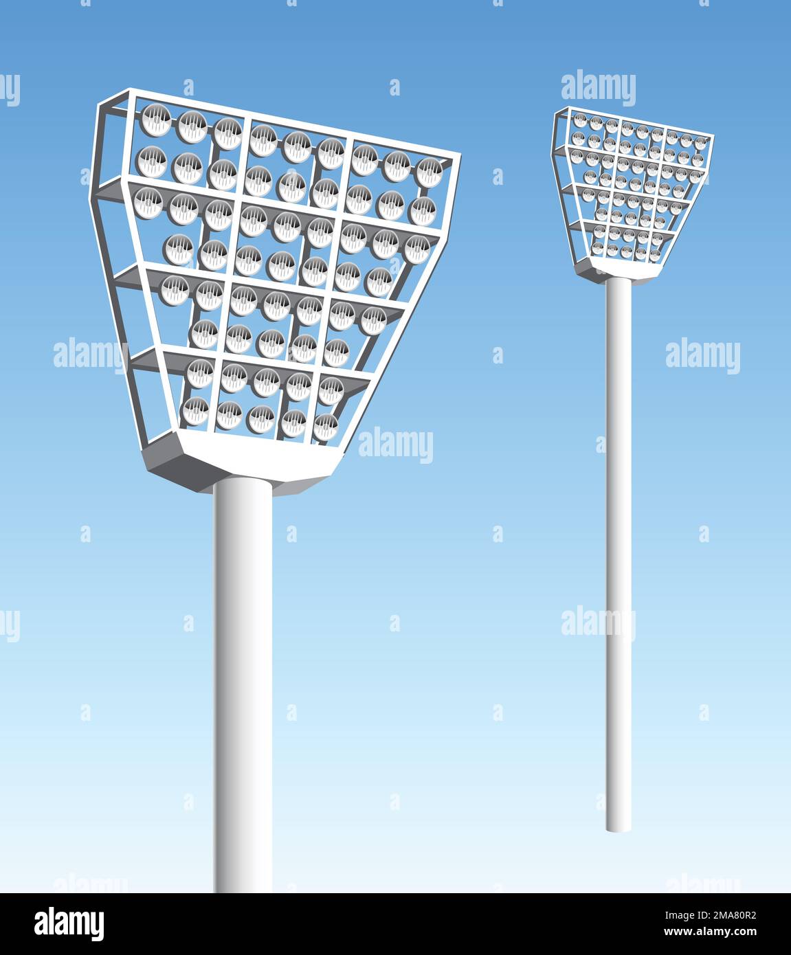 large outdoor field sports stadium lights lighting daytime vector ...