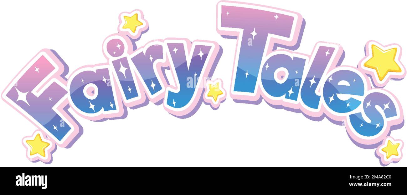 Fairy tales text for banner design illustration Stock Vector Image ...