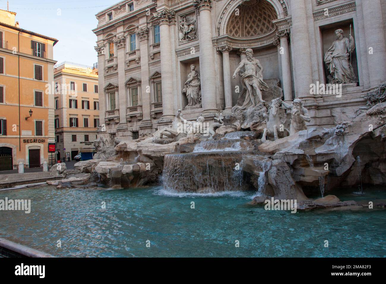The Trevi Fountain. Construction began during the time of Ancient Rome ...