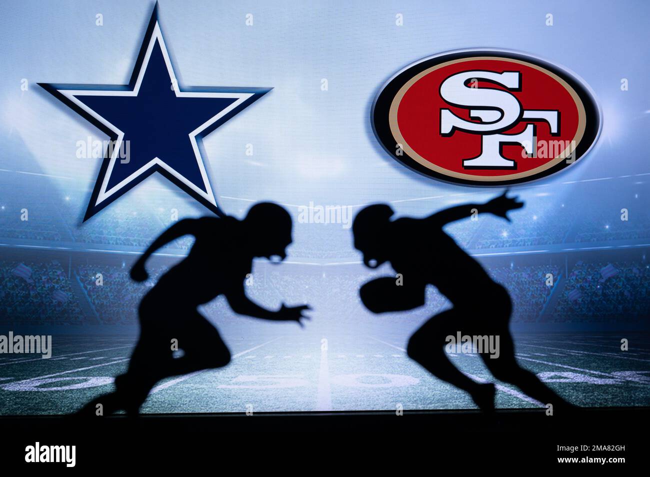 SAN FRANCISCO, USA, JANUARY 18, 2023: Dallas Cowboys vs. San Francisco ...