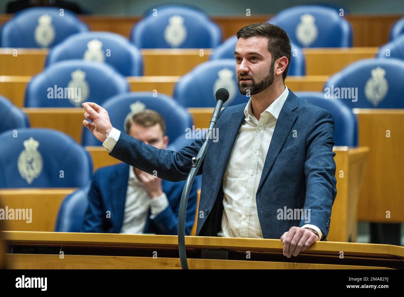 THE HAGUE - Stephan van Baarle (DENK) during a plenary debate on the ...