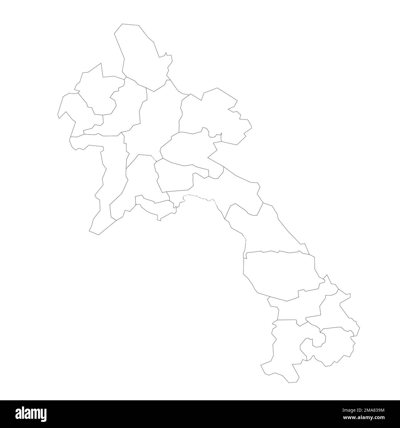Laos political map of administrative divisions Stock Vector Image & Art ...