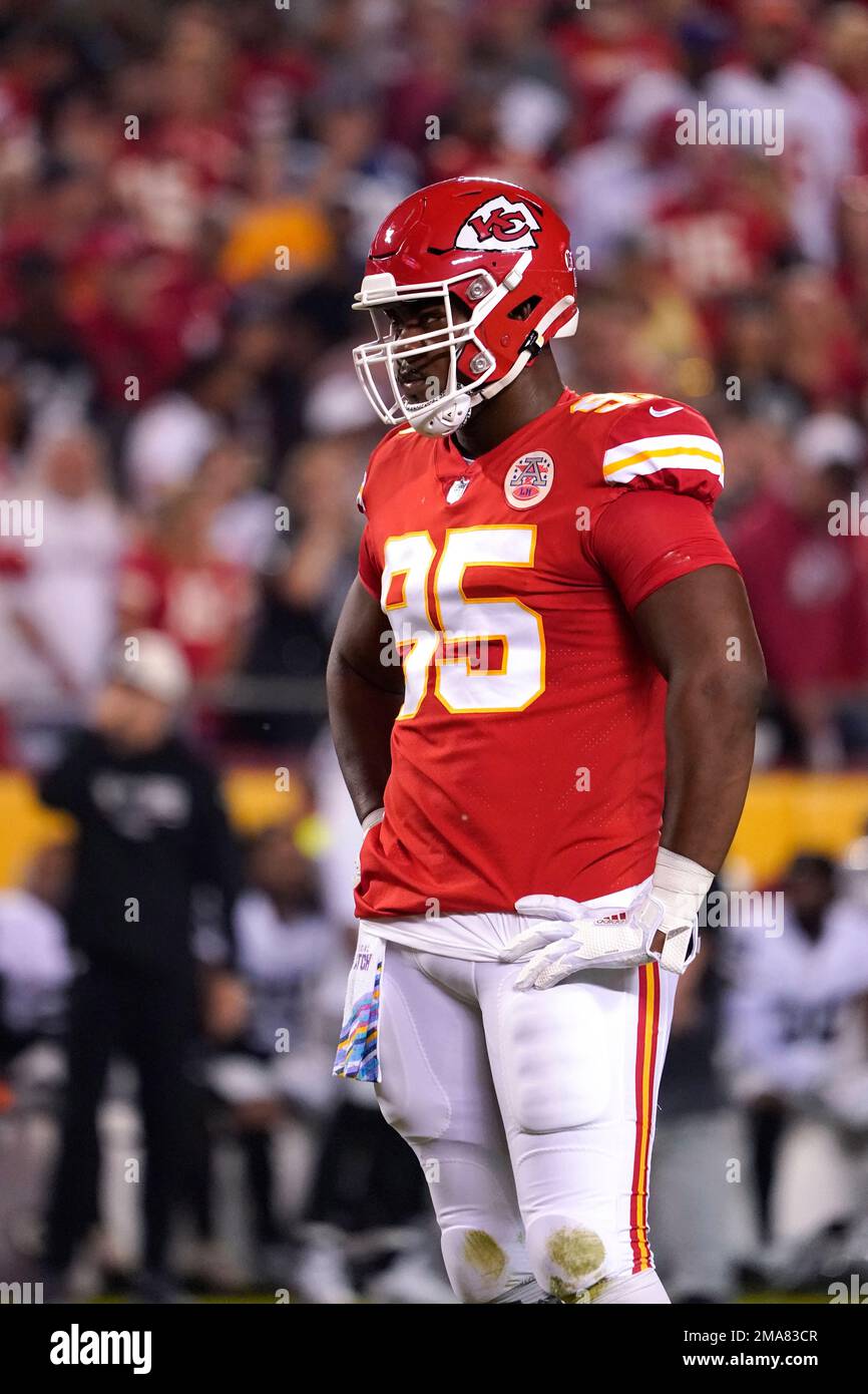 Kansas City Chiefs defensive tackle Chris Jones in action during an NFL ...