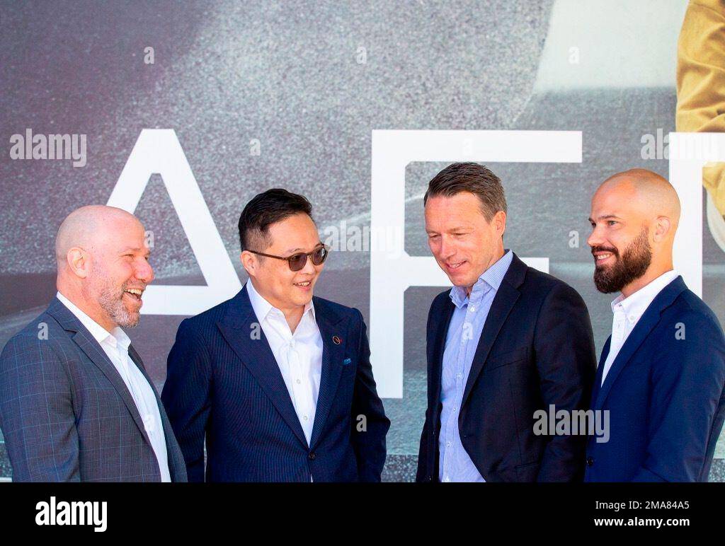 In this image released on Thursday, October, 13, 2022, from left to ...