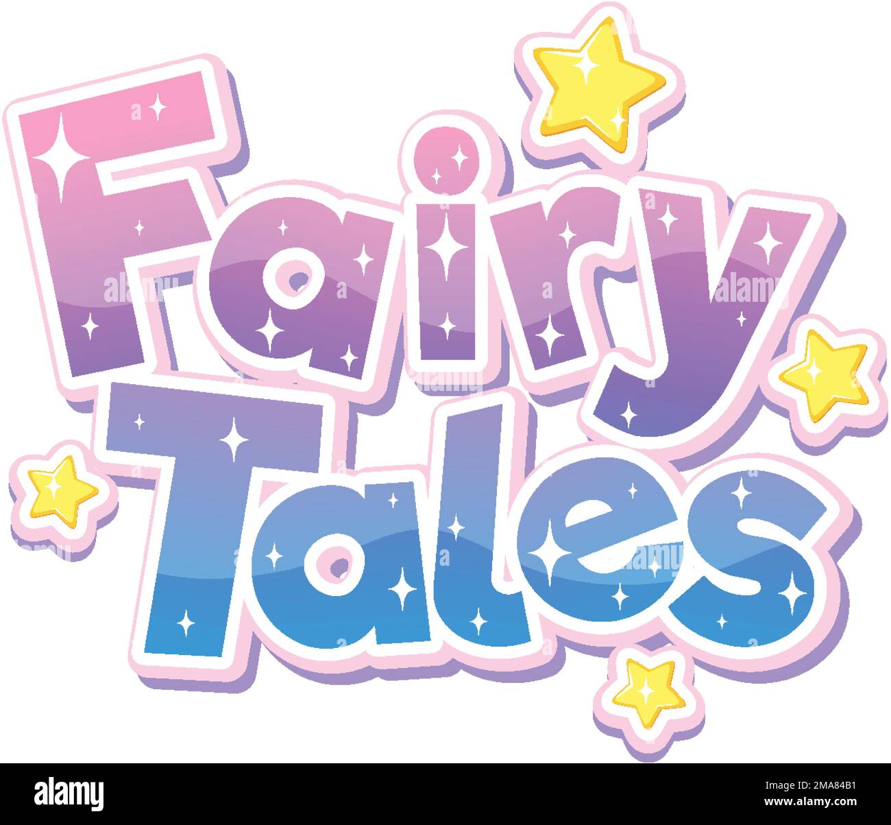 Fairy tales text for banner design illustration Stock Vector Image ...