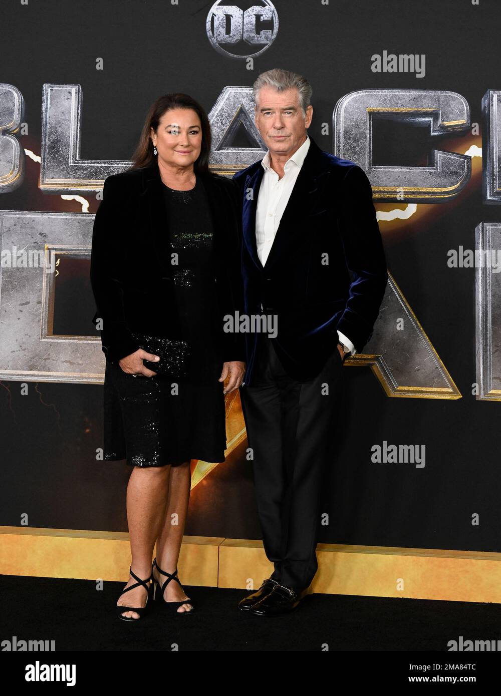 Pierce Brosnan, right, and wife Keely Shaye Brosnan attend the world ...