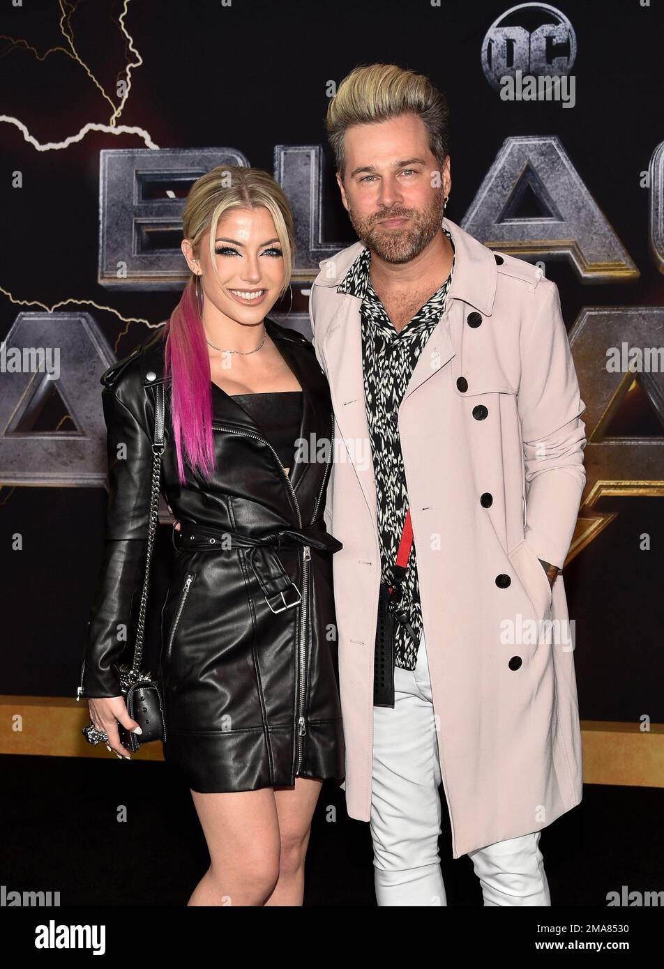 Ryan Cabrera, right, and wife Alexa Bliss attend the world premiere of ...