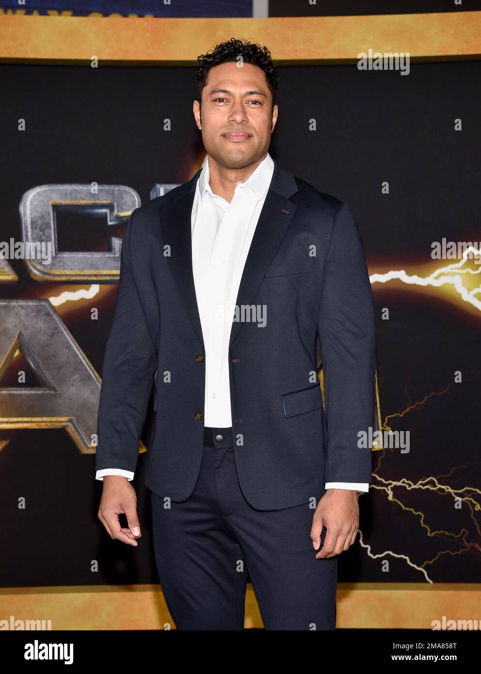 Uli Latukefu attends the world premiere of "Black Adam" in Times Square on Wednesday, Oct. 12 ...