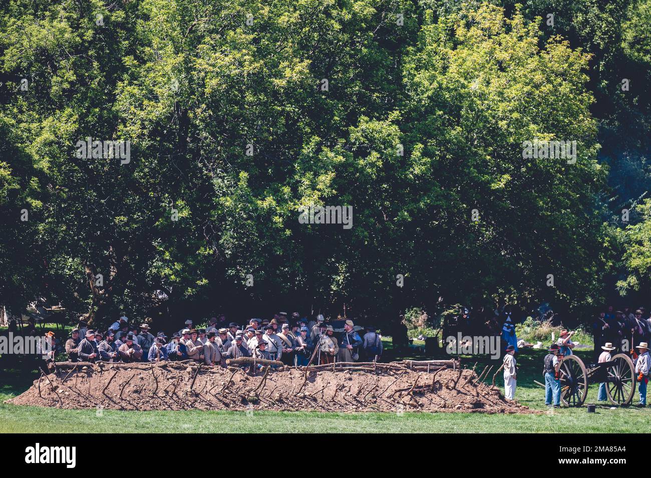 The confederate soldiers at the Civil War muster in Jackson, Michigan ...