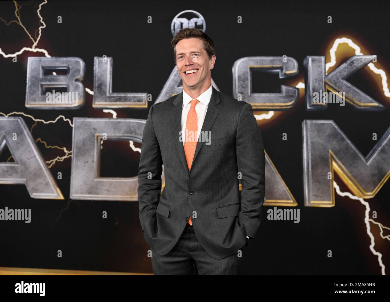 Screenwriter Adam Sztykiel attends the world premiere of "Black Adam ...