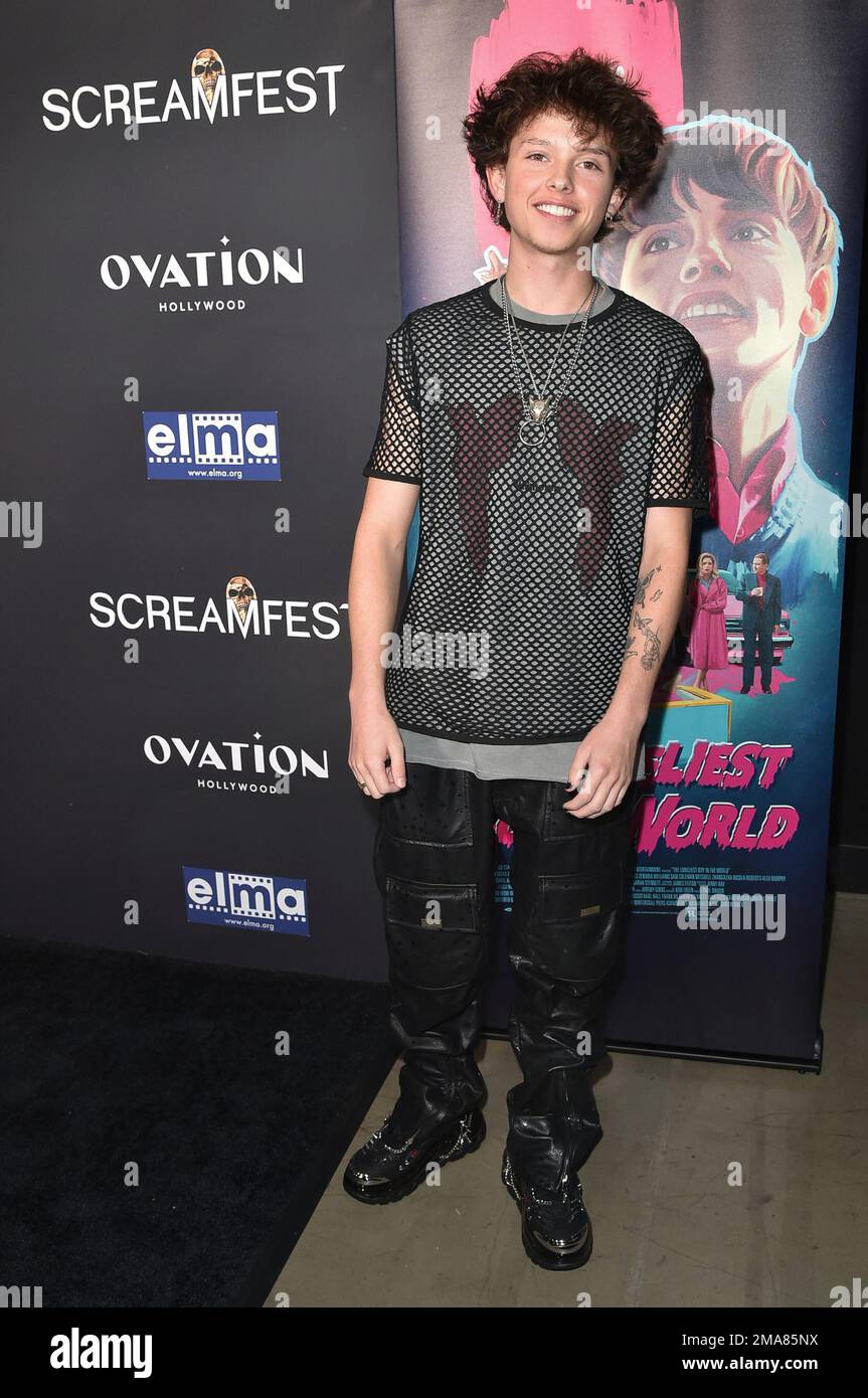 Jacob Sartorius arrives at a red carpet event for "The Loneliest Boy in ...