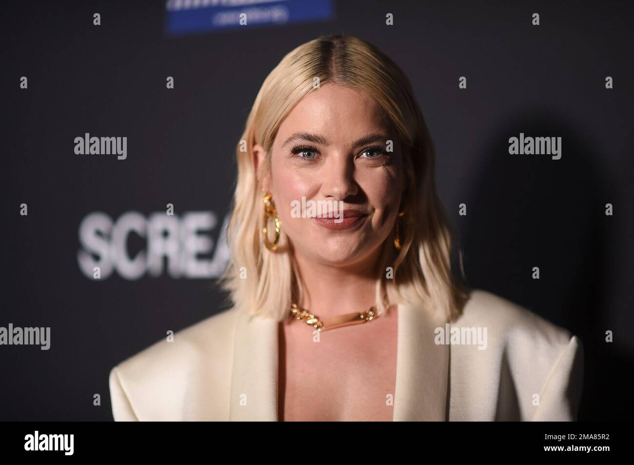 Ashley Benson arrives at a red carpet event for "The Loneliest Boy in ...