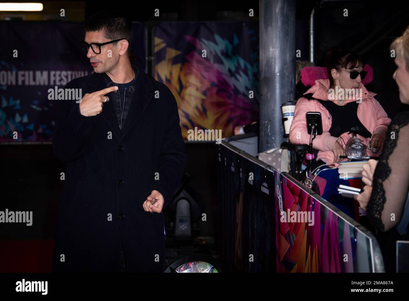 Ben Whishaw interacts with fans upon arrival for the premiere of the ...