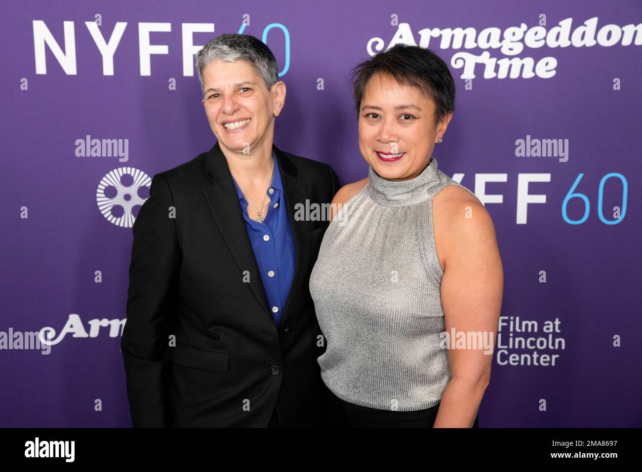 Leslie Klainberg, left, and Anne Del Castillo attend the "Armageddon ...