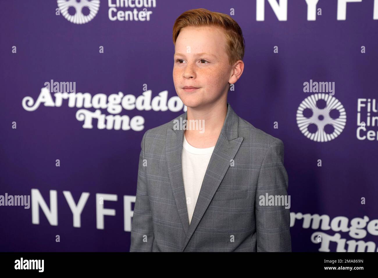 Landon James Forlenza attends the "Armageddon Time" premiere during the ...